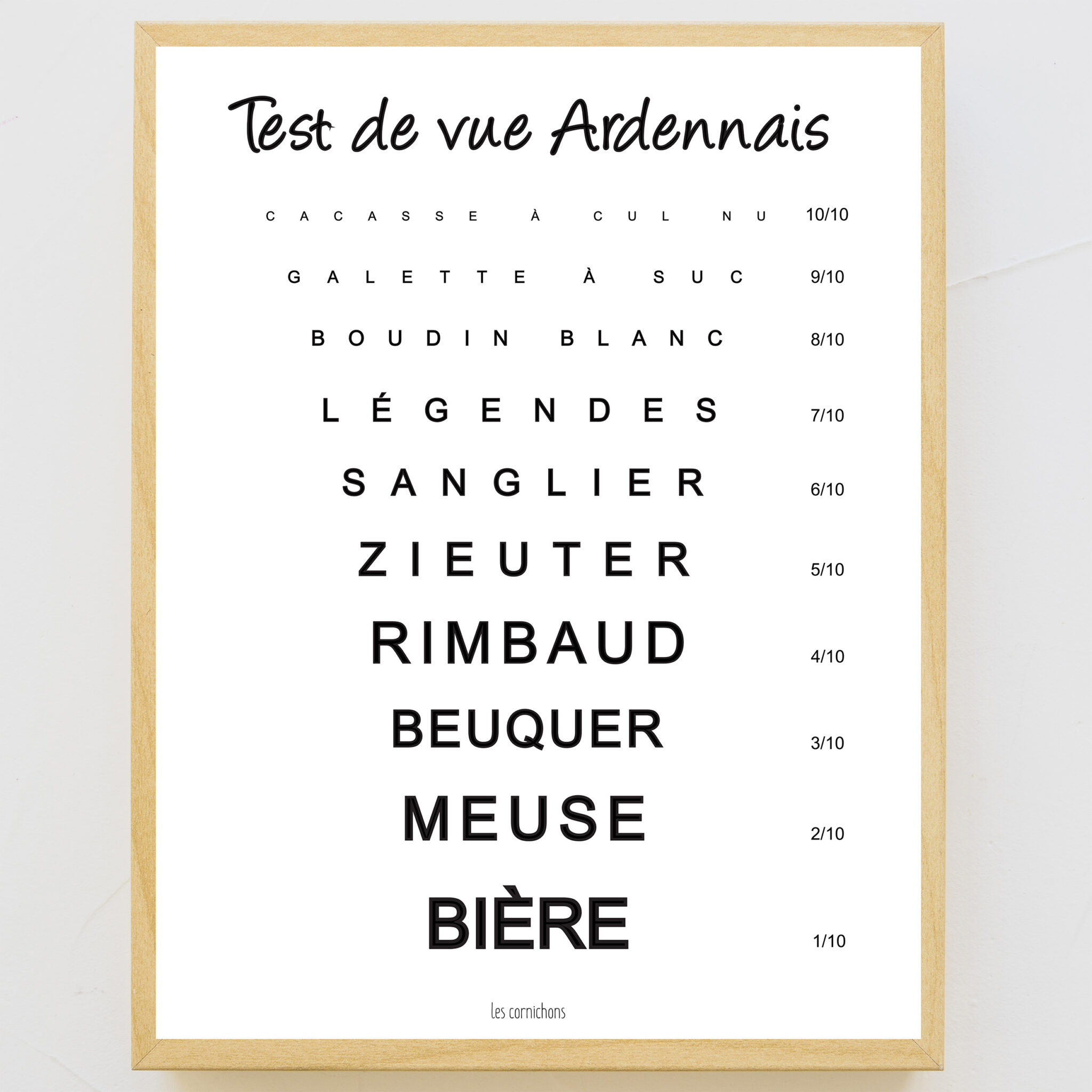 Affiche test de vue Ardennais - Les cornichons