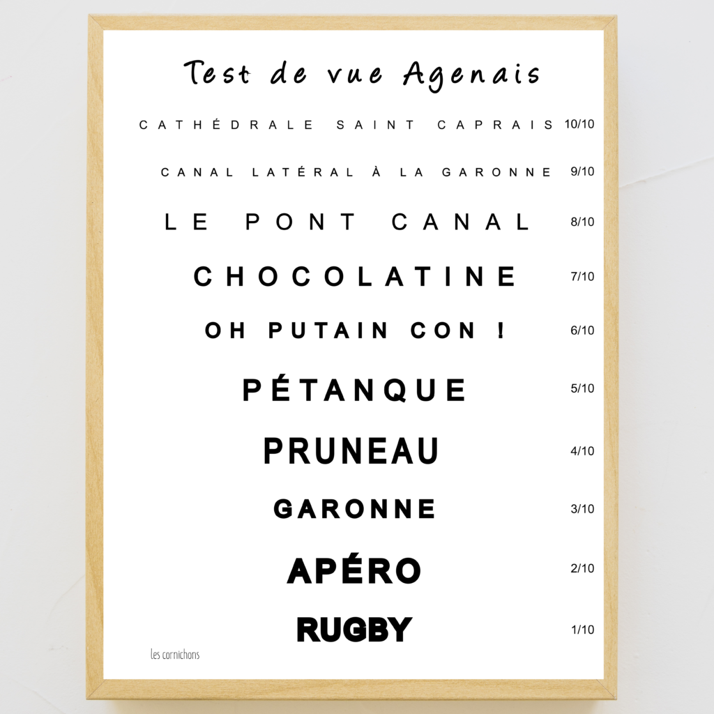 Affiche test de vue Agenais - Les cornichons